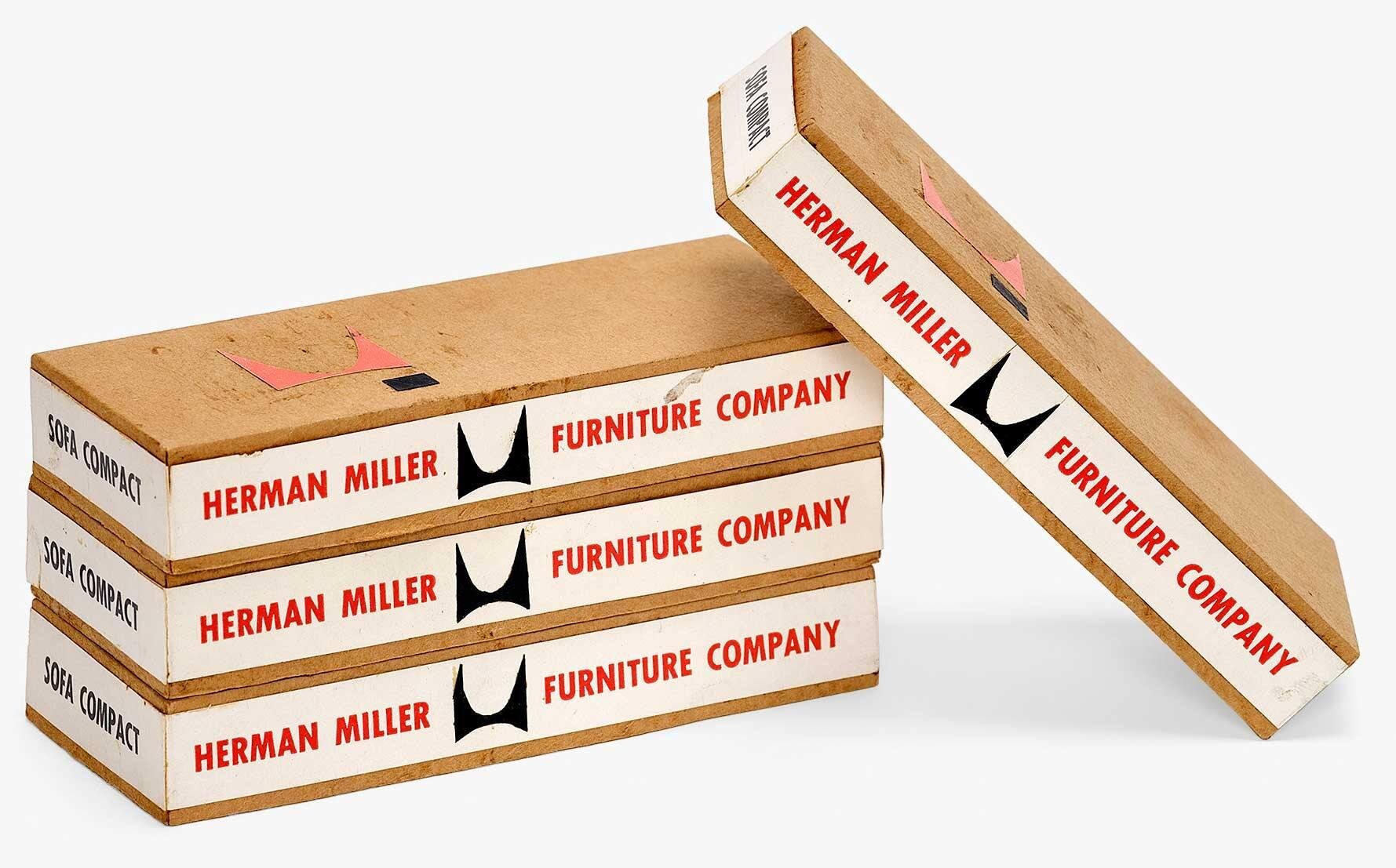 Eames Compact Sofa Packaging Design Mock-up
