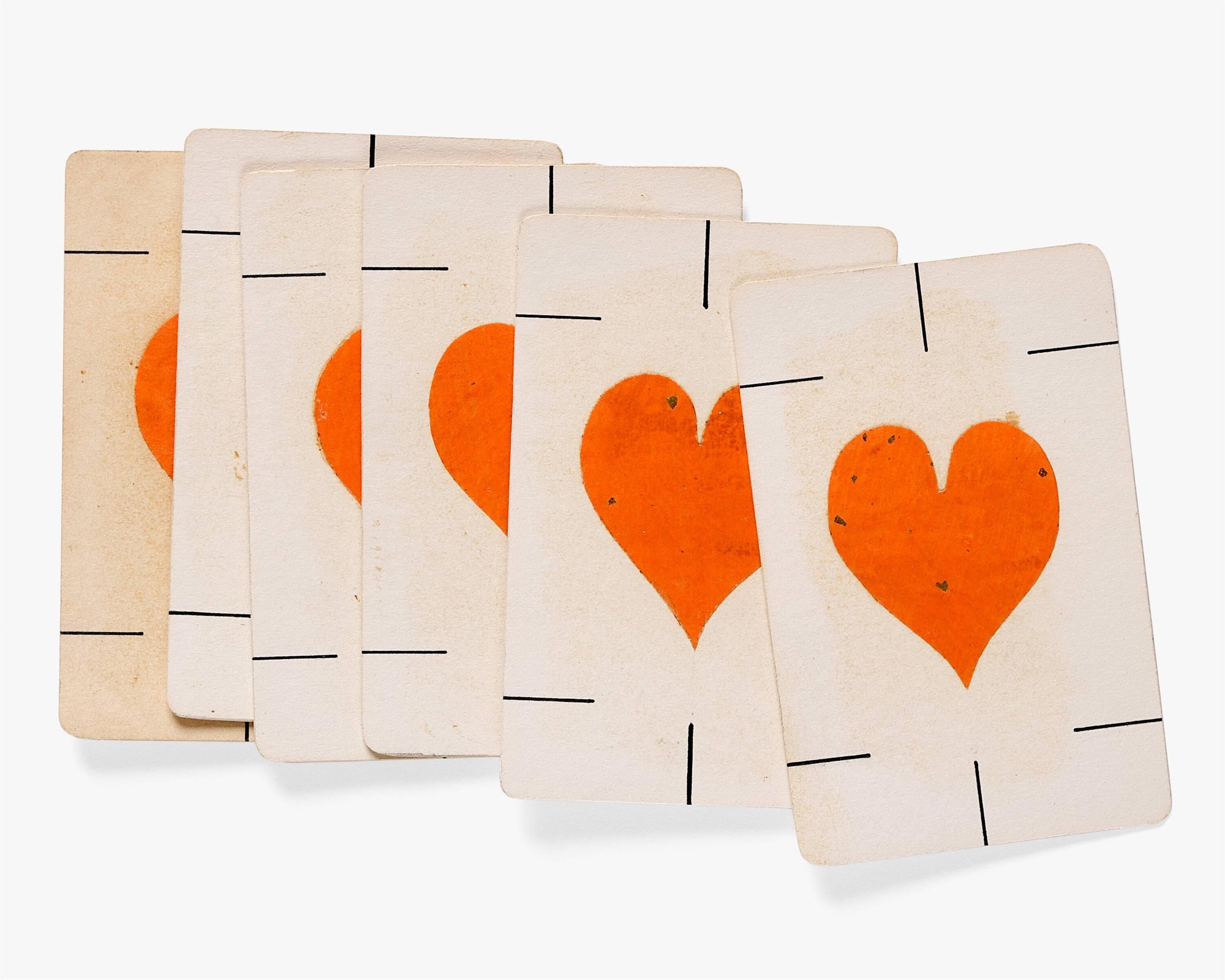 Eames House of Cards Mock-up, Heart–Ray Eames