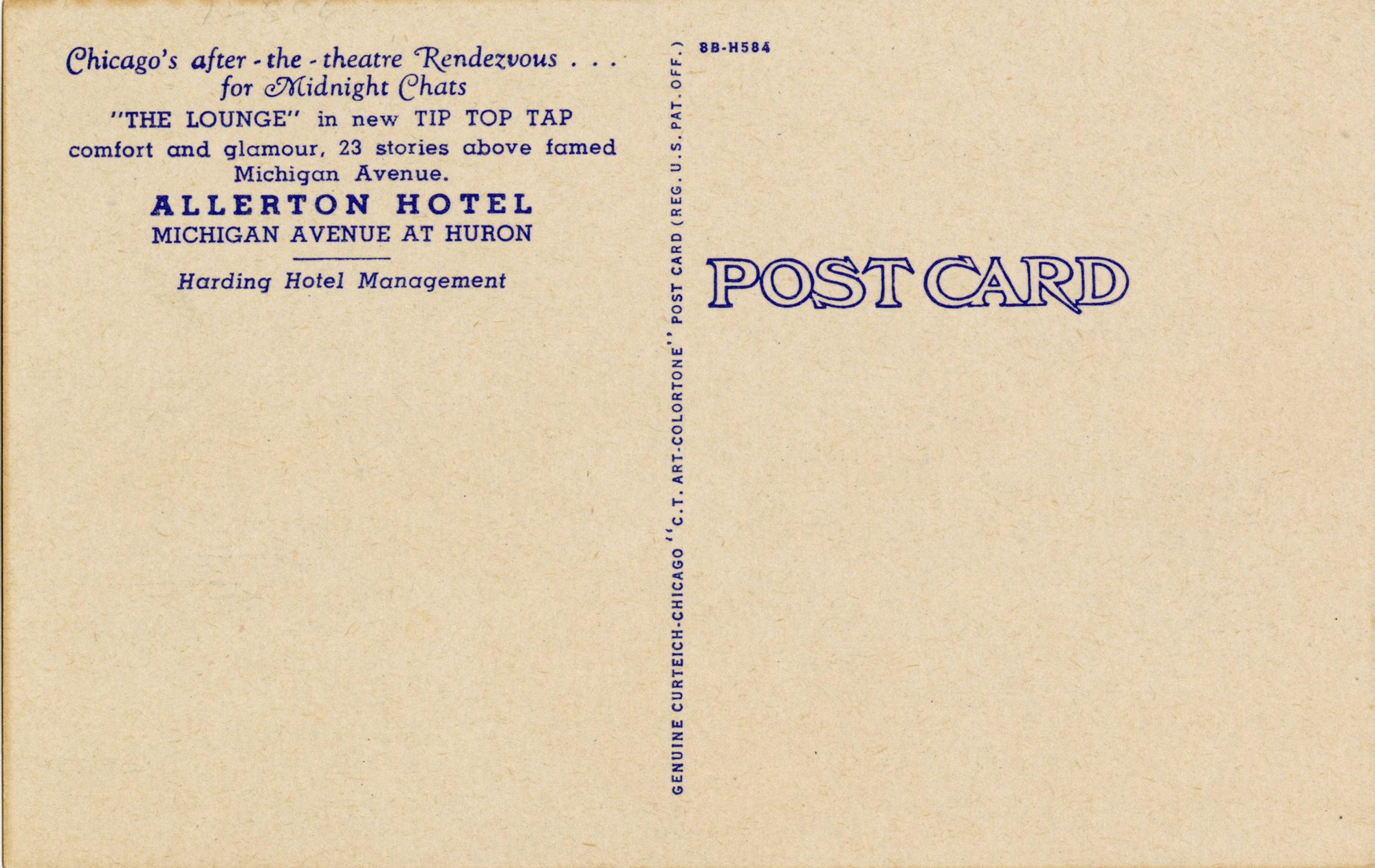 Allerton Hotel Lounge Postcard | Eames Institute