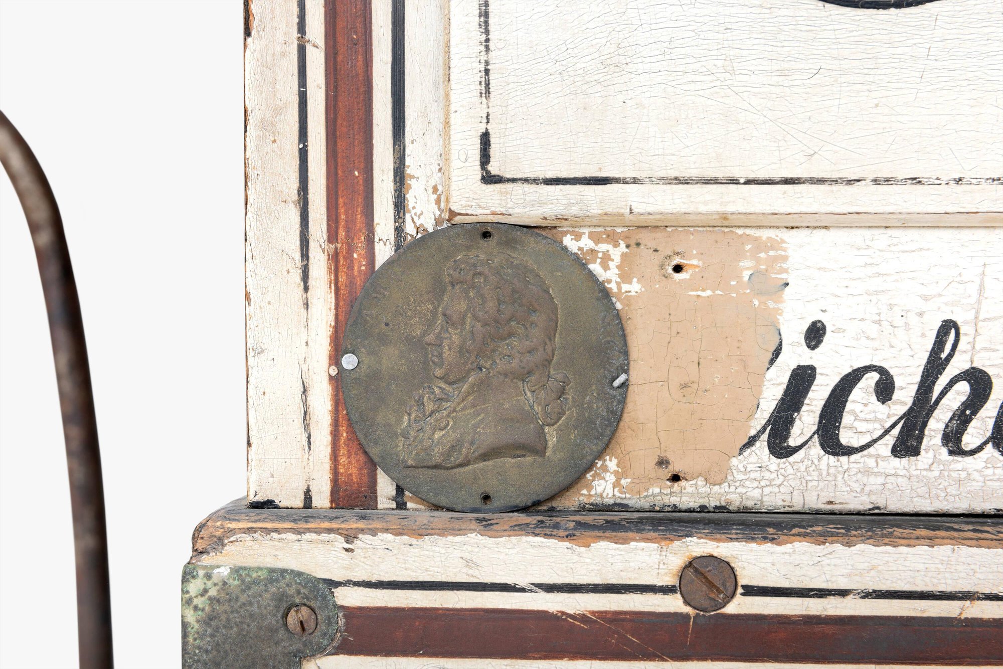 Hand-Crank Barrel Organ—4 Wheels, Metal, Wood