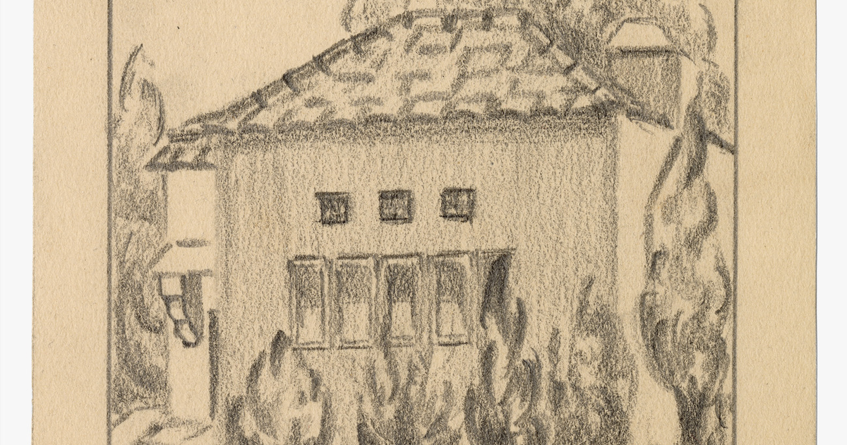 Ray Eames Drawing of a House, Sacramento | Eames Institute